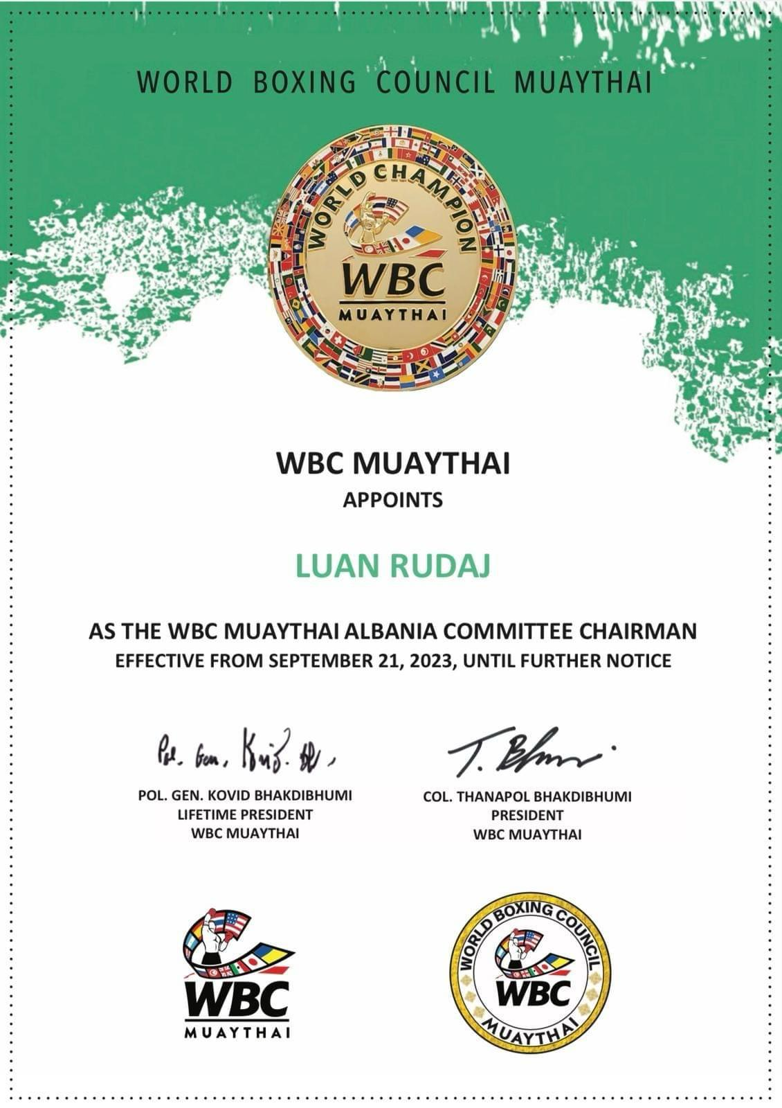 Luan Rudaj ebnet den Weg für junge Talente als erster offizieller WBC ...